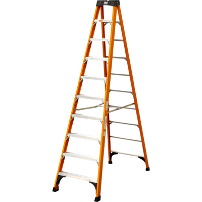 8P-10 Ft Fiberglass Step Ladder 300Lb | f4p